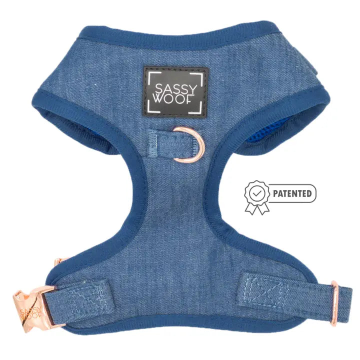 Adjustable Dog Harness - Denim X-Small – Salty Paws