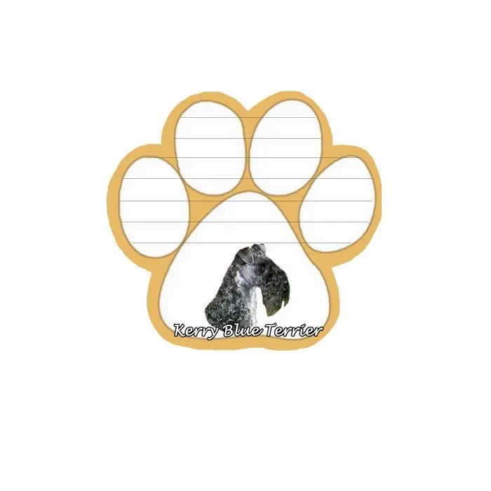 Kerry Blue Terrier Paw Print Note Pad – Salty Paws