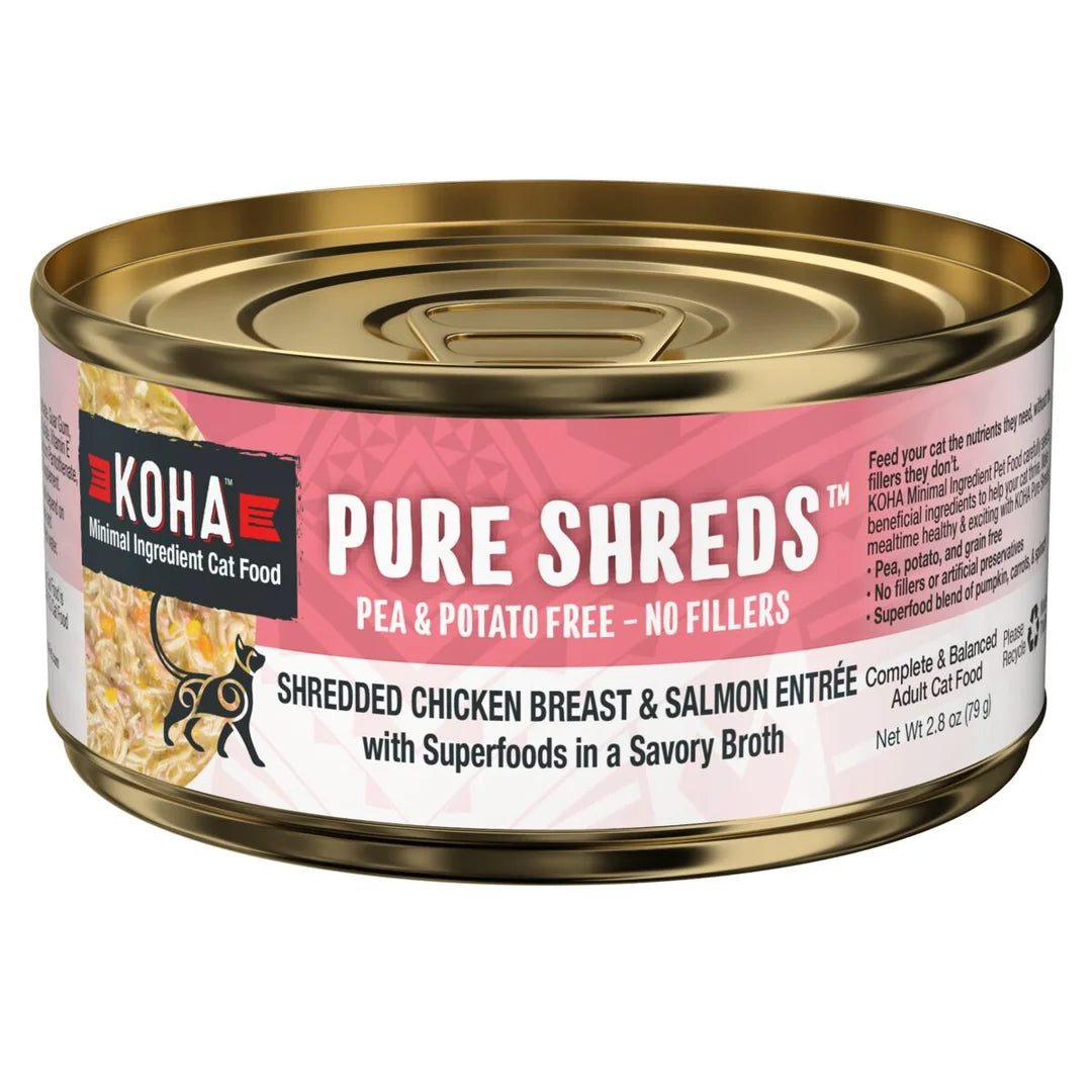 KOHA Pure Shreds Cat Food - Chicken and Salmon – Salty Paws