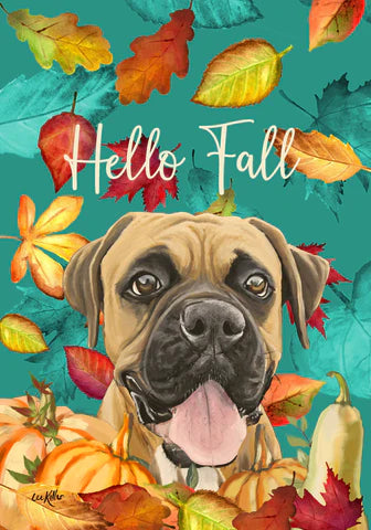 Boxer (Hello Fall) Large Flag – Salty Paws