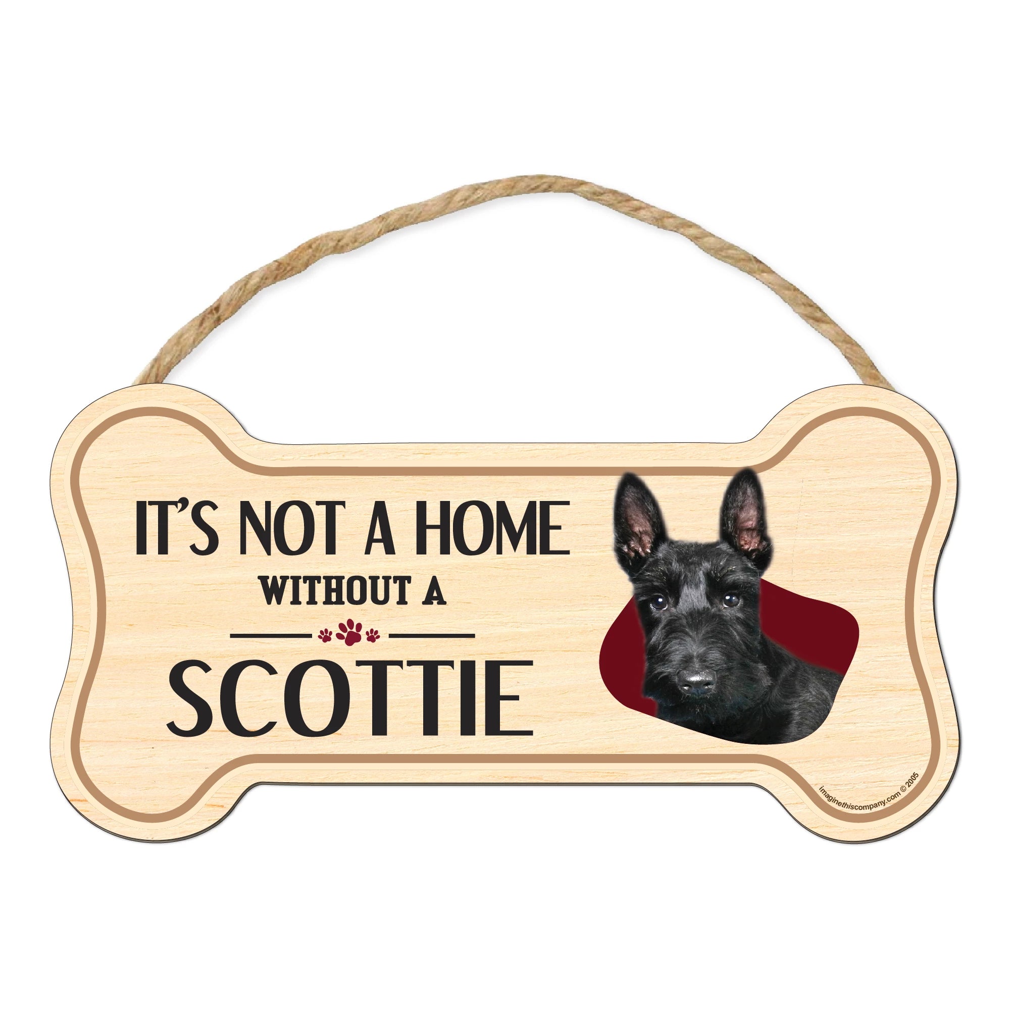 Scottie Wooden Bone Sign – Salty Paws
