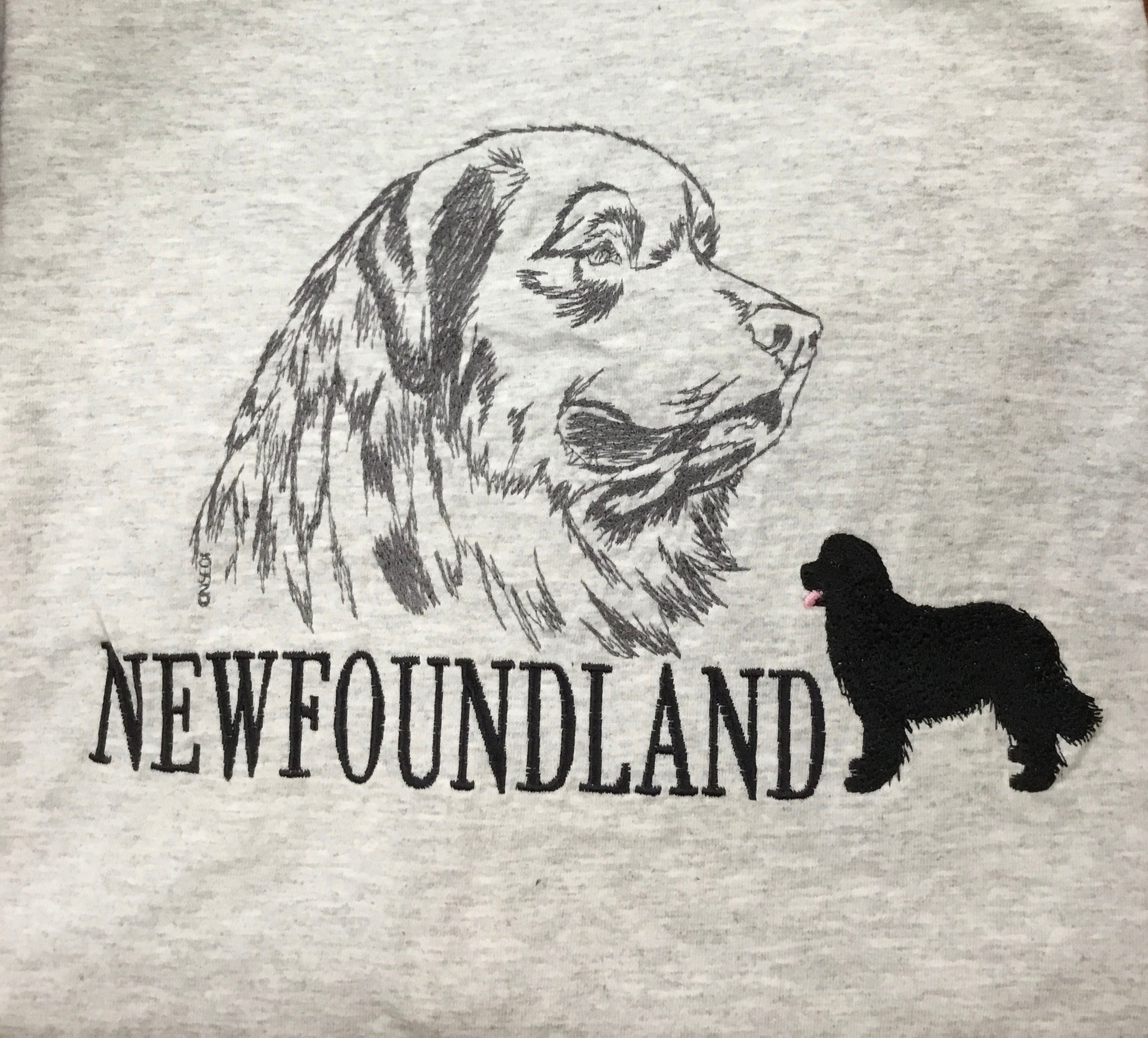 Newfoundland Embroidered Tee Shirt – Salty Paws