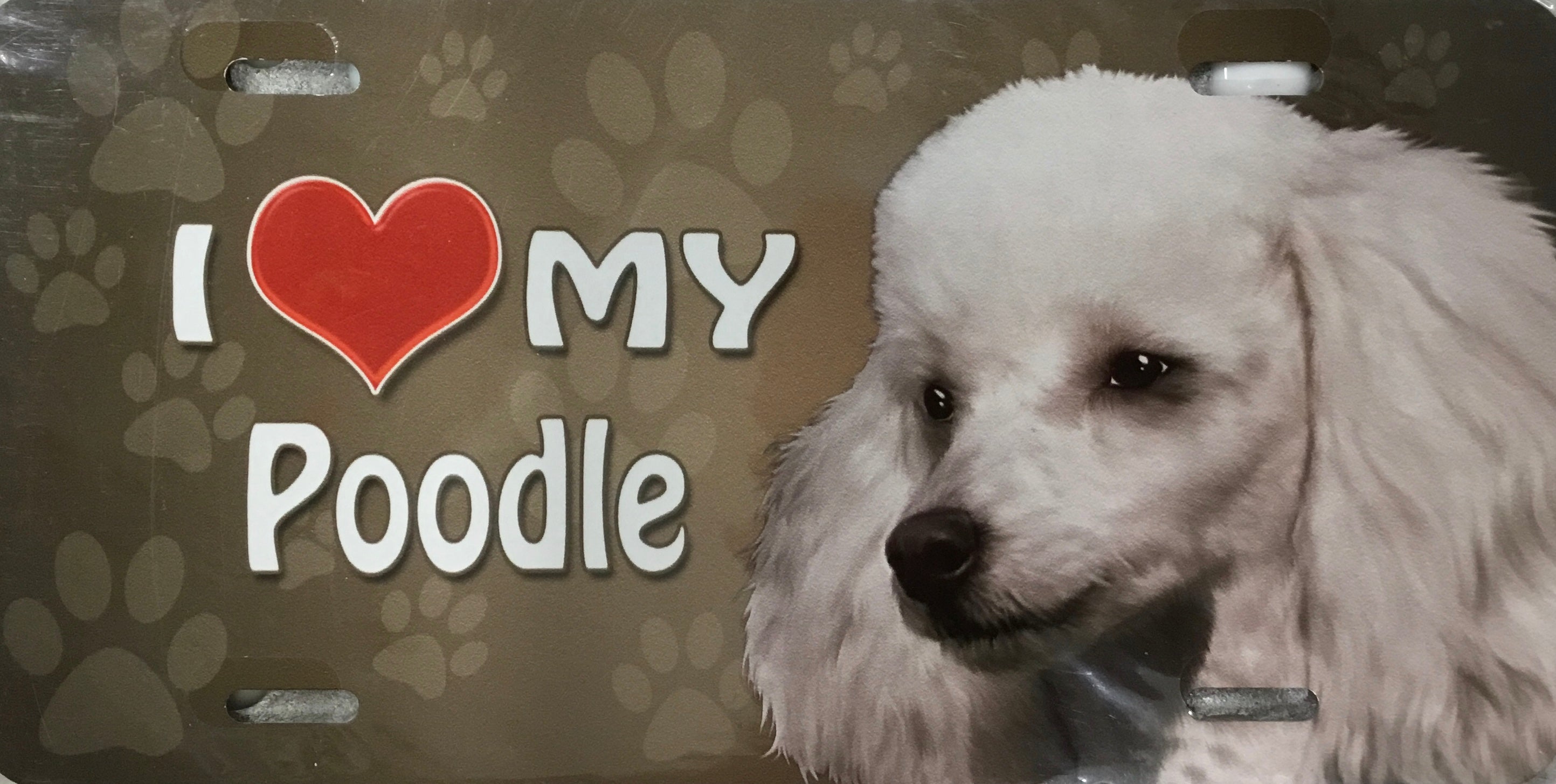 Poodle License Plate - I Love My – Salty Paws