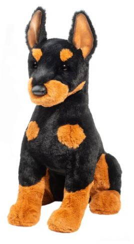 Doberman Plush Dog Stuffed Animal "Maverick" Stuffy Stuffies – Salty Paws