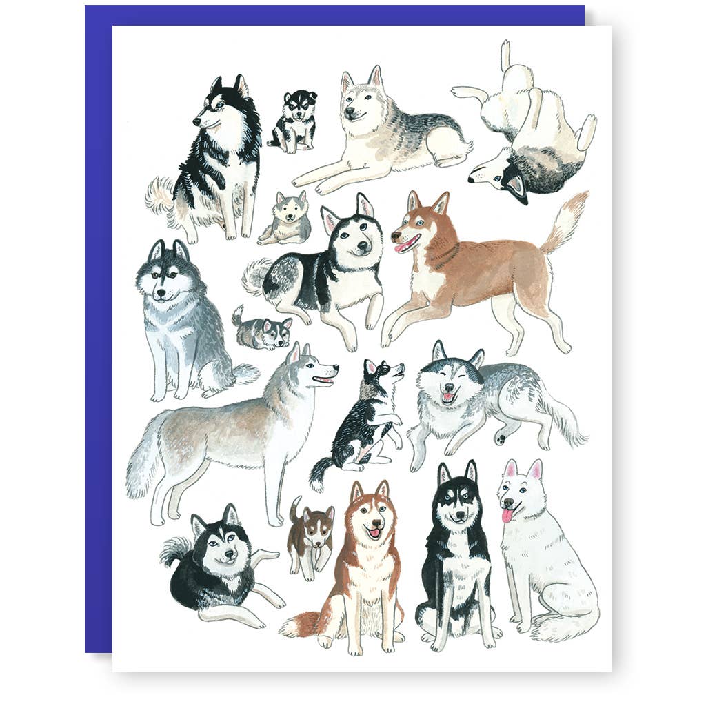 Husky Greeting Card – Salty Paws