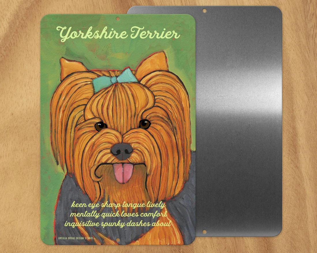 Yorkshire Terrier -UD Metal Sign – Salty Paws
