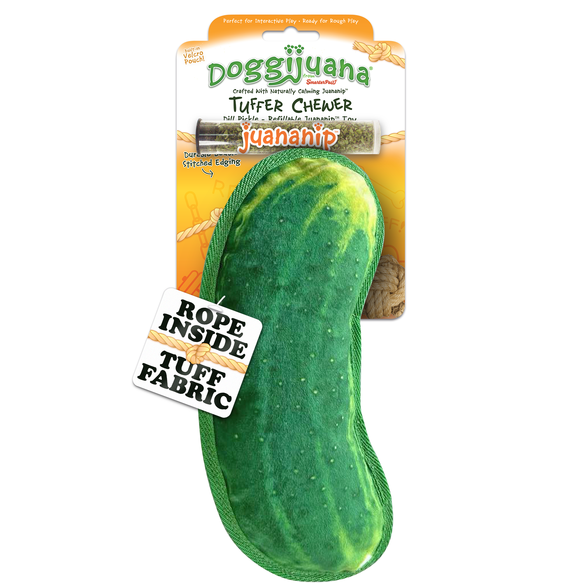 Tuffer Chewer Refillable Dill Pickle Toy – Salty Paws