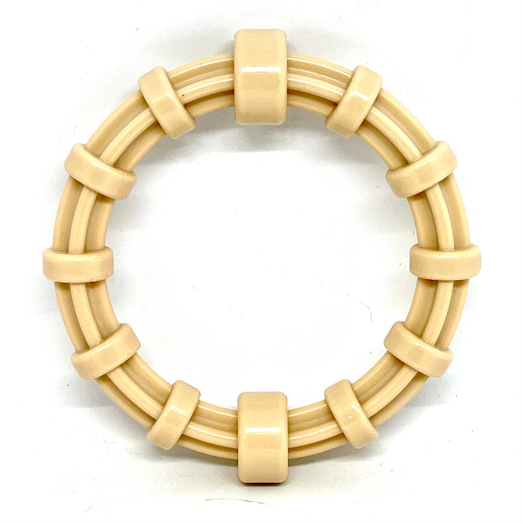 SP Honey Bone Chicken Flavored Teething Dog Toy Ring for Aggressive Ch ...