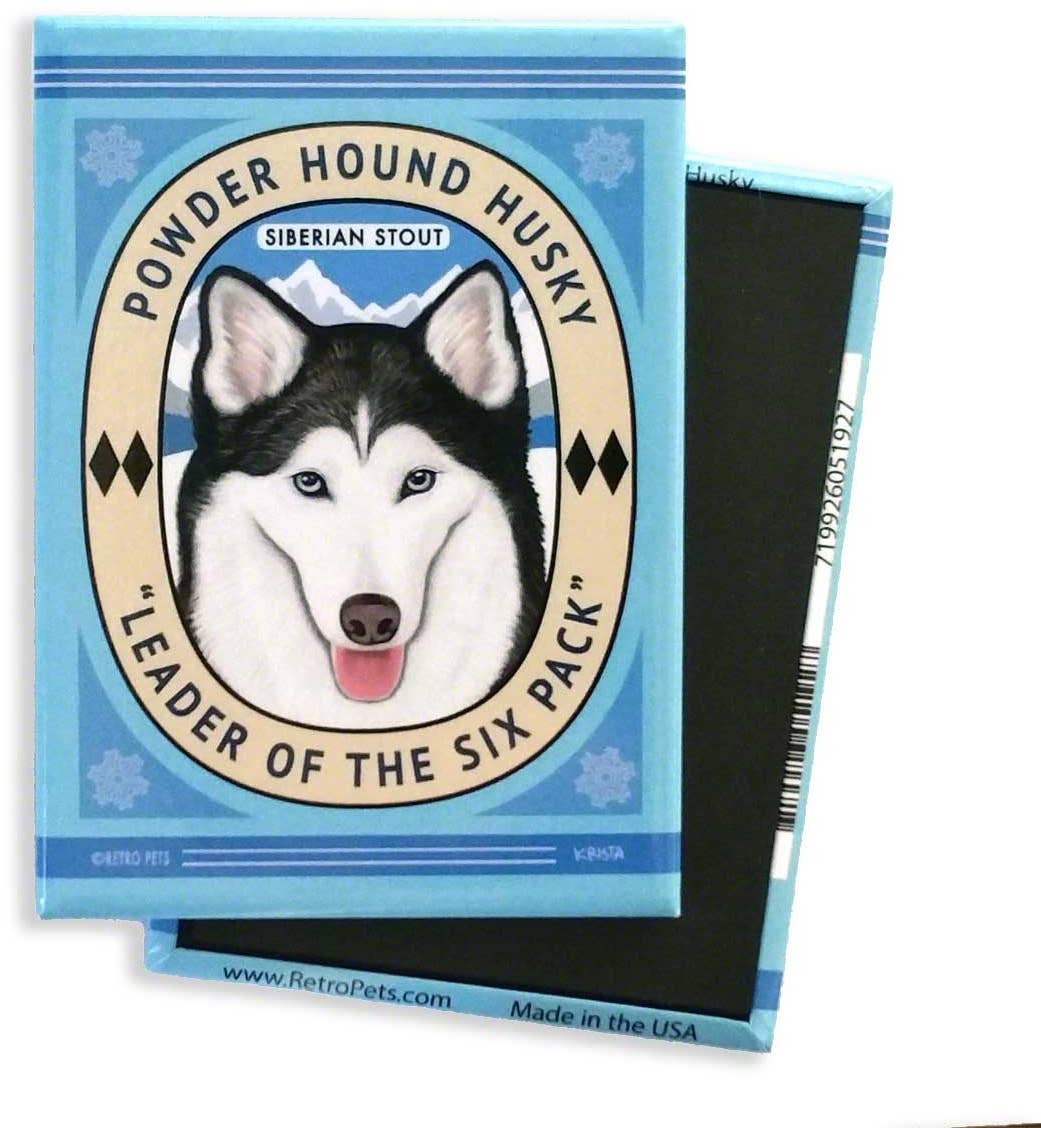 Siberian Husky "Powder Hound Husky" Magnet – Salty Paws