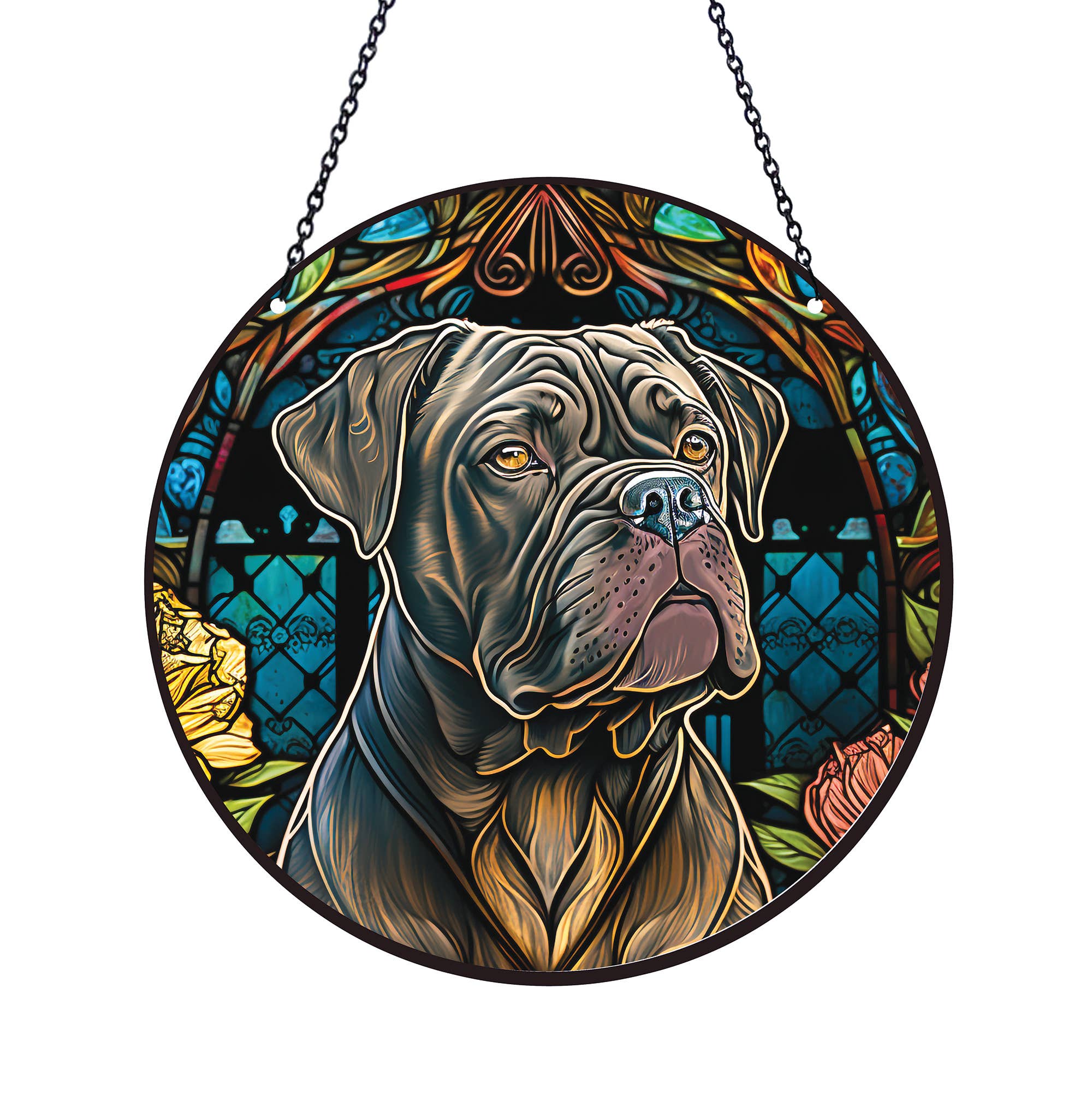 Cane Corso Suncatcher with Chain – Salty Paws