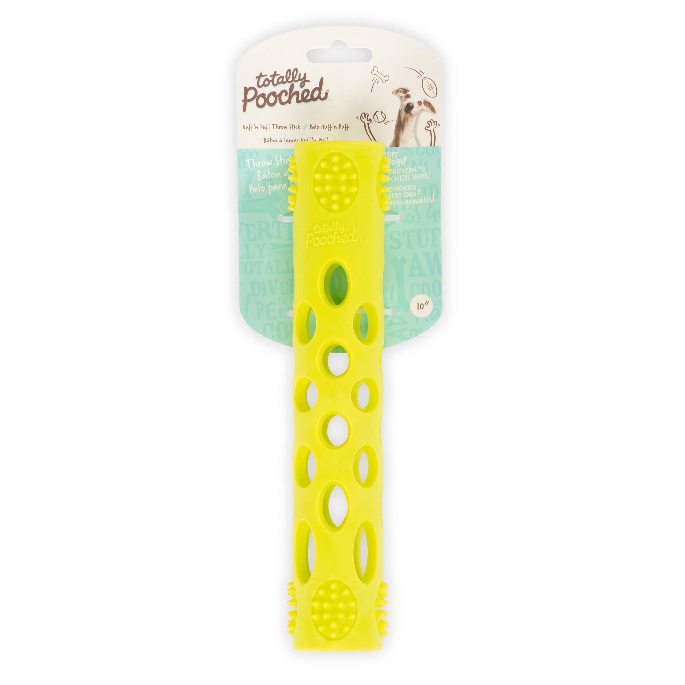 Totally Pooched Huff'n Puff Stick Rubber Dog Toy – Salty Paws